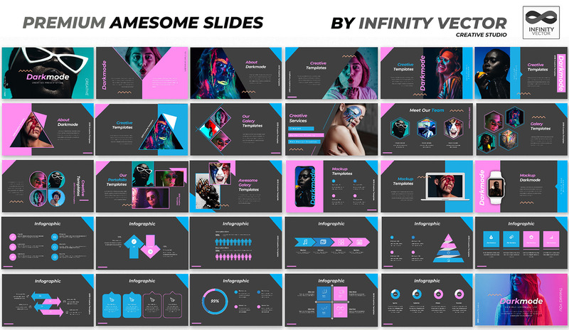 Dark Mode Creative Powerpoint Template Templatemonster